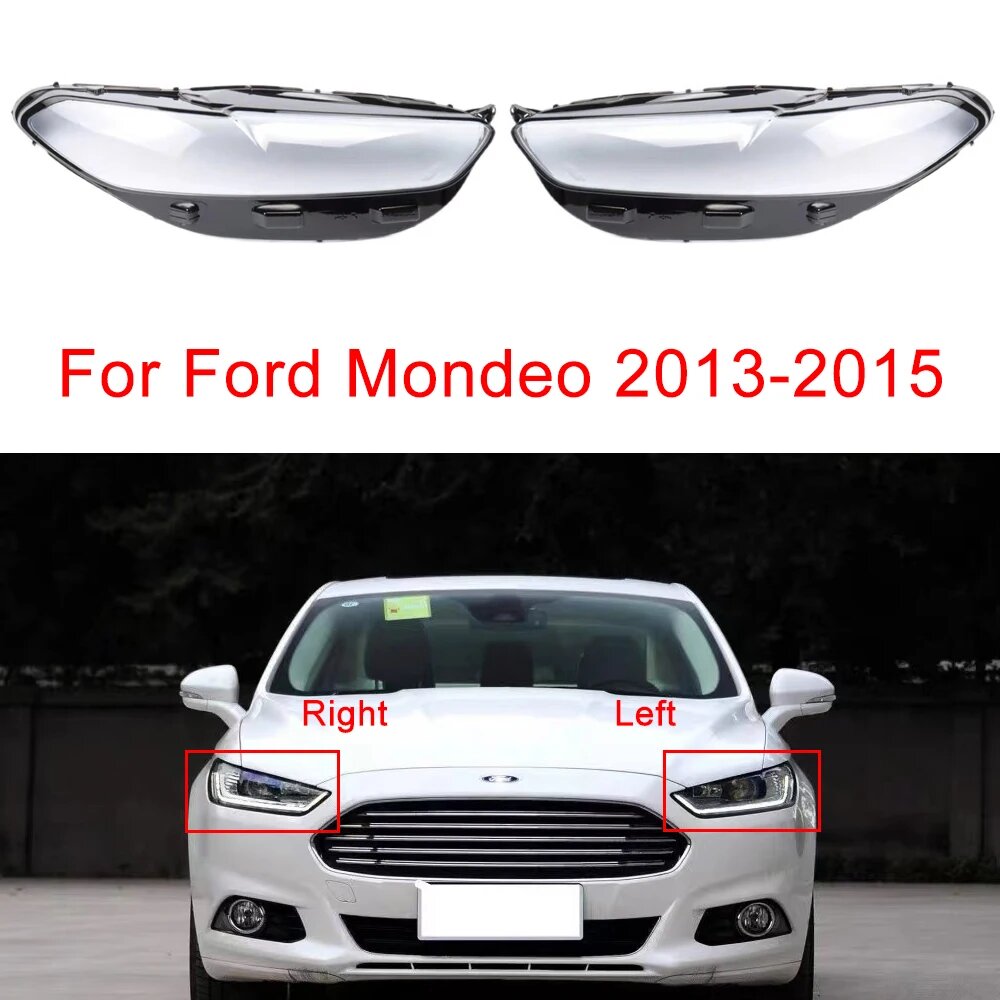 Крышка передней фары автомобиля для Ford Mondeo 2013 2014 2015, Налобные фонари, прозрачный стеклянный корпус лампы, крышка фар, крышки объектива Left and Right