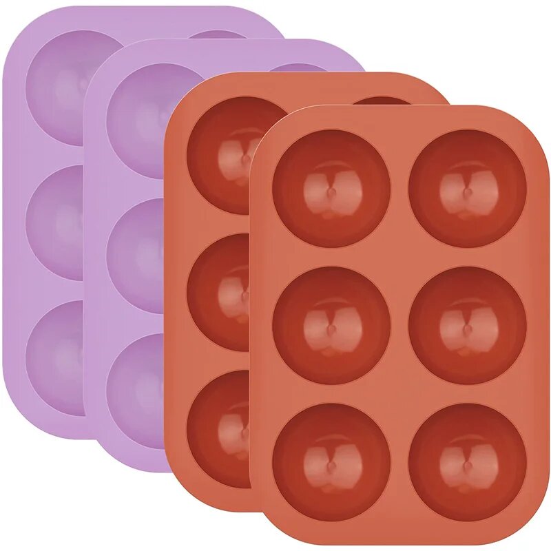 6 полостей полукруглые силиконовые формы полусфера круглый купол формы, Teacake выпечки пан для украшения торта, шоколад кубики льда лоток