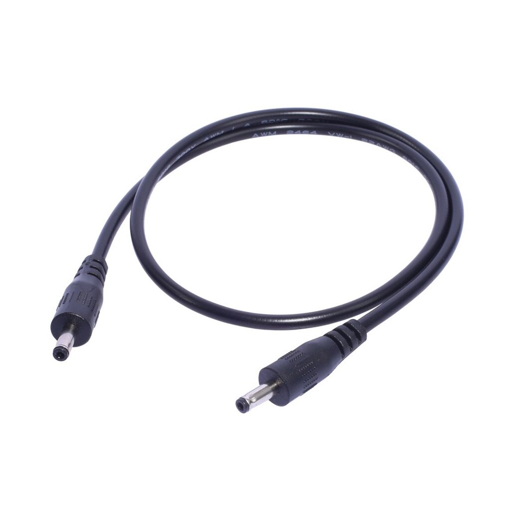 50см DC1.35mmx3,5 мм удлиняющий кабель Черный 22awg Медный провод Мужчина для подключения шнура питания для динамиков маршрутизаторов Светодиодные фонари