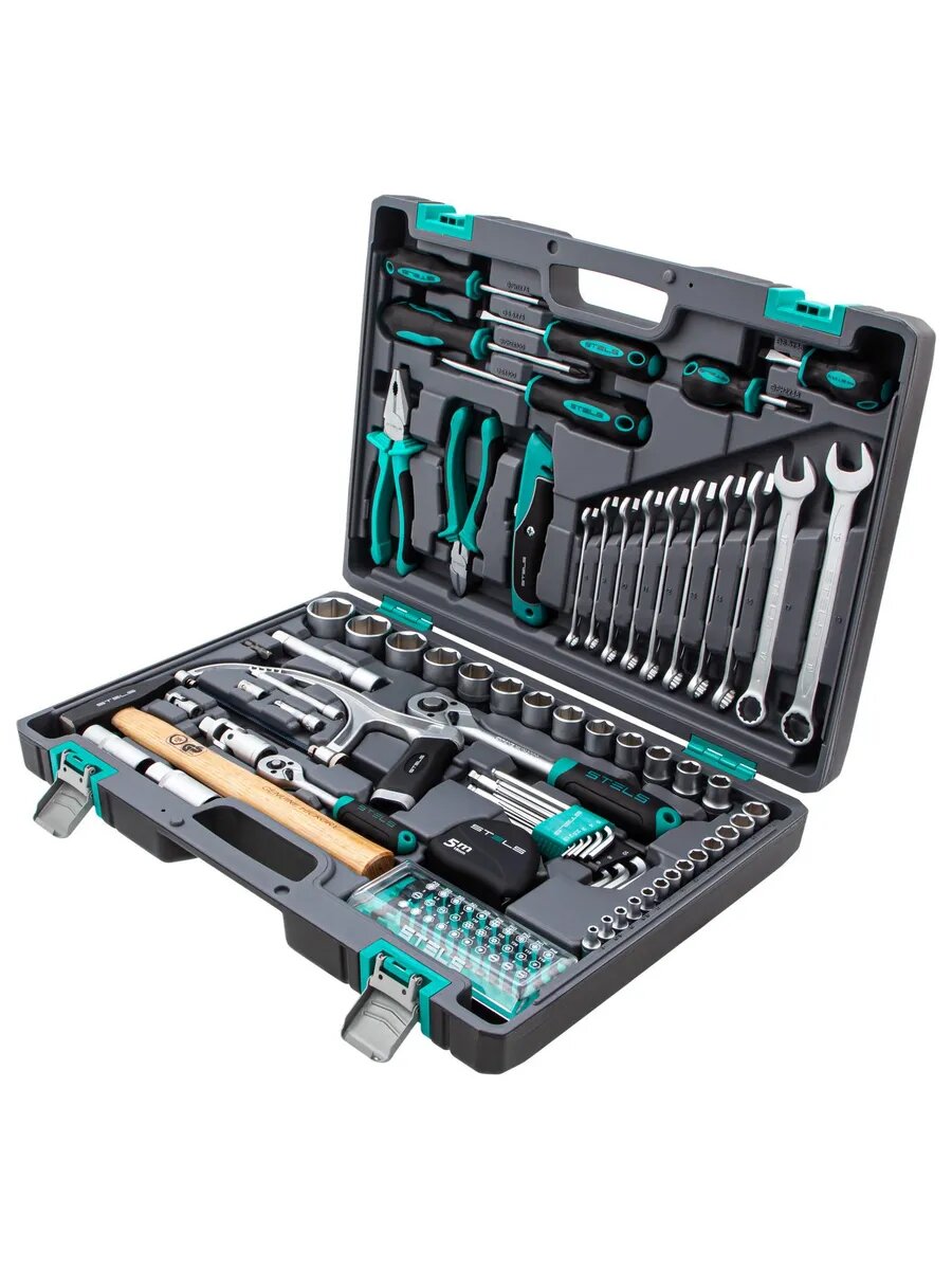 Набор инструментов для автомобиля 1/2, 1/4, 98 предметов