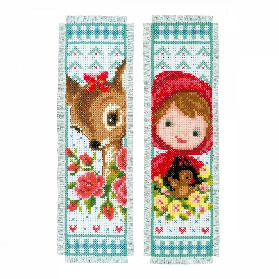 Закладка Олень и красная шапочка набор для вышивания 6 х 20 см VERVACO PN-0150895