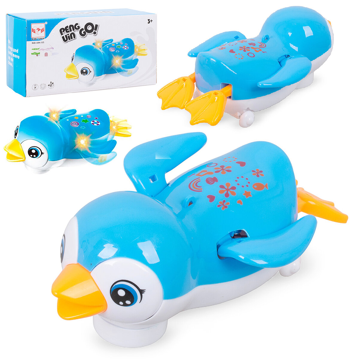 Развивающая игрушка TONG DE 696-53 Пингвин, пластик, музыкальная