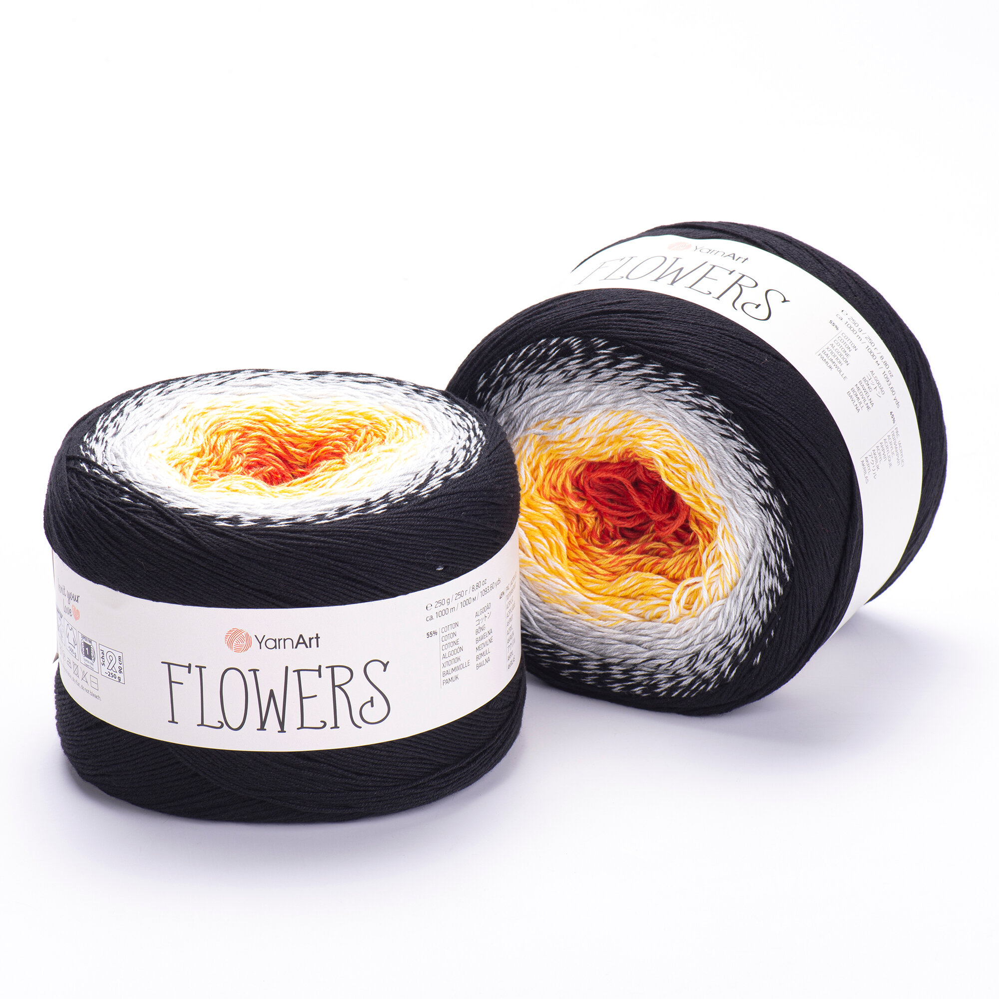 Фантазийная пряжа "Flowers" (Фловерс) фабрики "YARN ART" 1 моток 250 грамм; цвет 259
