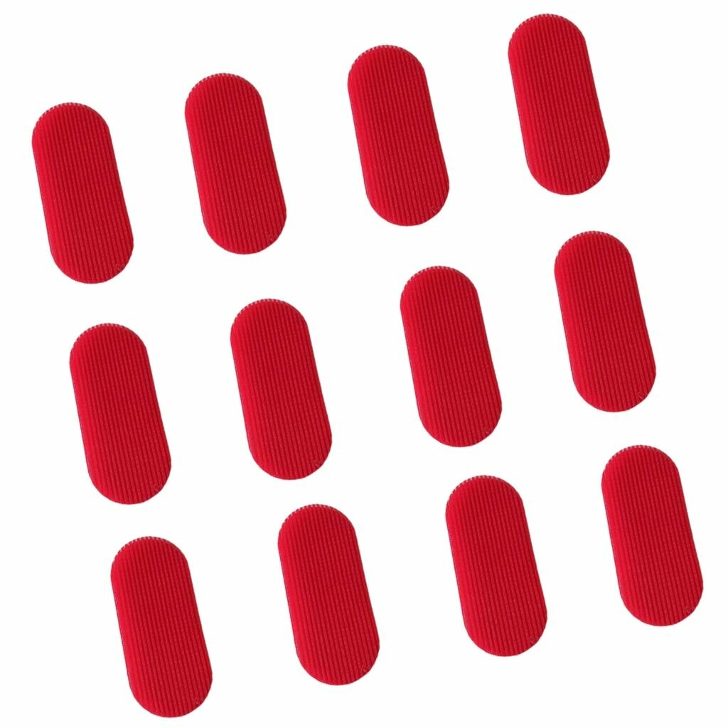 (12 штук) наклейки для волос на липучках-красные