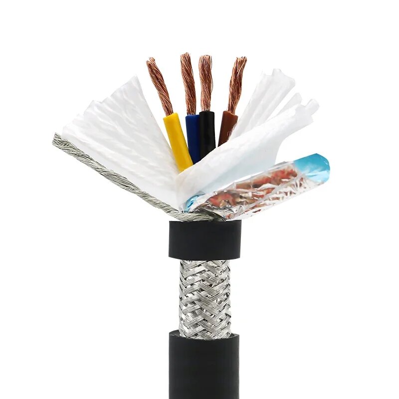 Кабель MINZAN TRVVP высокогибкий экранированный, 0.15мм, 0.75мм, 1.5мм, многожильный медный электрический провод с ресурсом изгиба 10 миллионов разгибаний