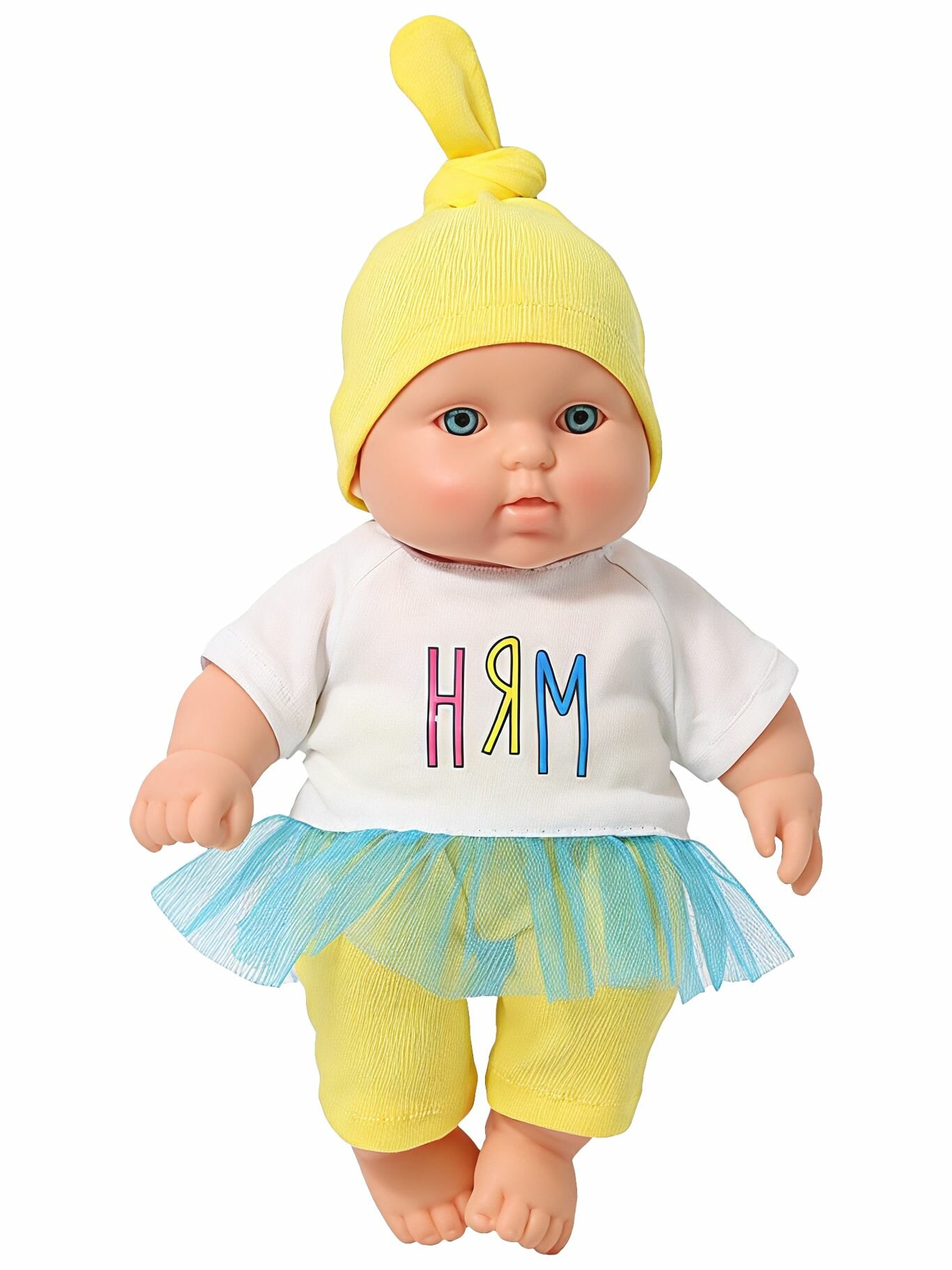 Кукла пупс "НЯМ", классическая куколка-карапуз для девочек, игрушечный младенец с одеждой для сюжетно-ролевых игр, развивающая игрушка для малышей, 30 см.