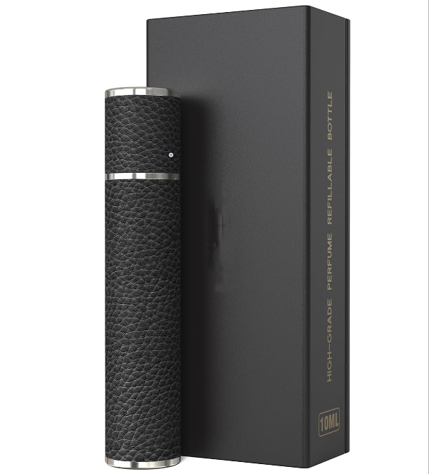 Psxcyb010 черный роскошный флакон духов объемом 10 мл, портативный флакон духов, герметичный многоразовый флакон духов с магнитным всасыванием, флакон-распылитель для одеколона, дорожный мини-флакон духов, флакон из толстого стекла, флакон-распылитель