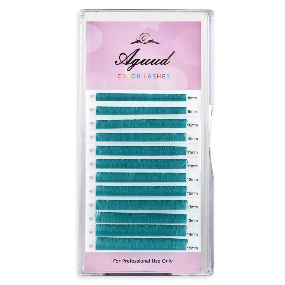 AGUUD УФ цветные наращивание ресниц, индивидуальные ресницы из искусственной норки, классические красные, зеленые, коричневые, синие, фиолетовые, розовые ресницы, красочные ресницы для макияжа