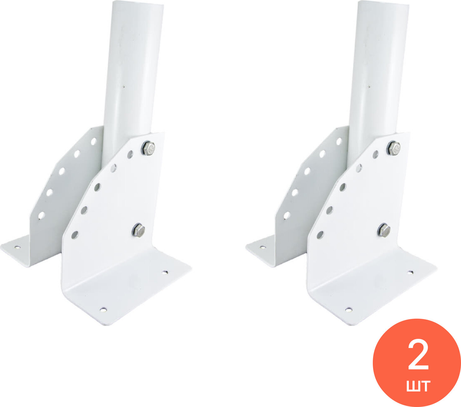 Кронштейн крепежный TDM Electric / ТДМ Электрик КР-3 для уличного светильника с переменным углом, из стали, размером 350х135х135мм, диаметр 48мм / крепеж (комплект из 2 шт)