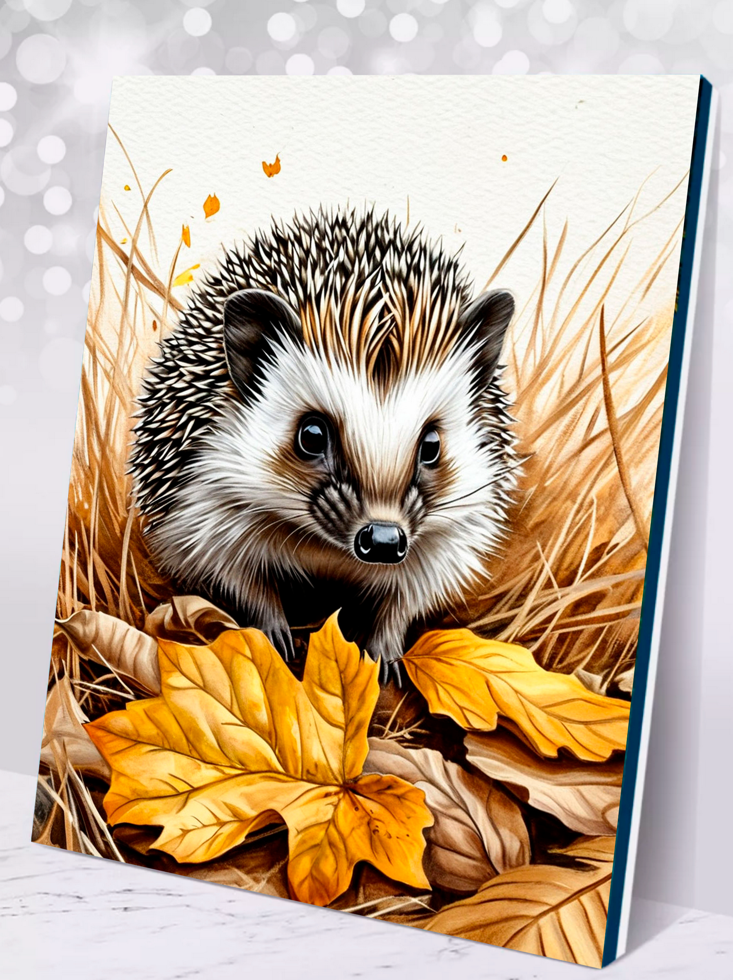 Картина по номерам "Ёжик" 40х50 см, хлопковый холст на подрамнике, акрил, Hobby Home