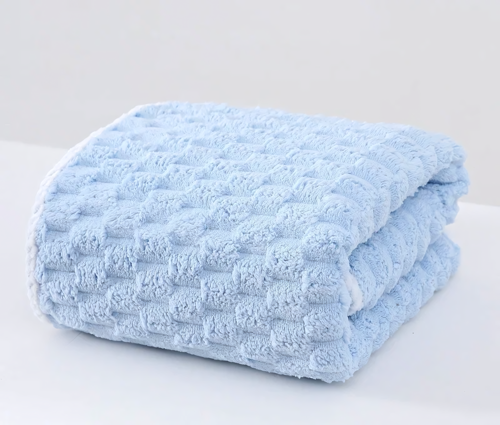 Полотенце банное флисовое с петелькой, 170х90 см, светло-голубое