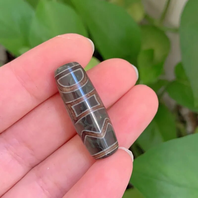 Натуральные тибетские Агаты Dzi бусины 30 мм для украшений Four Words