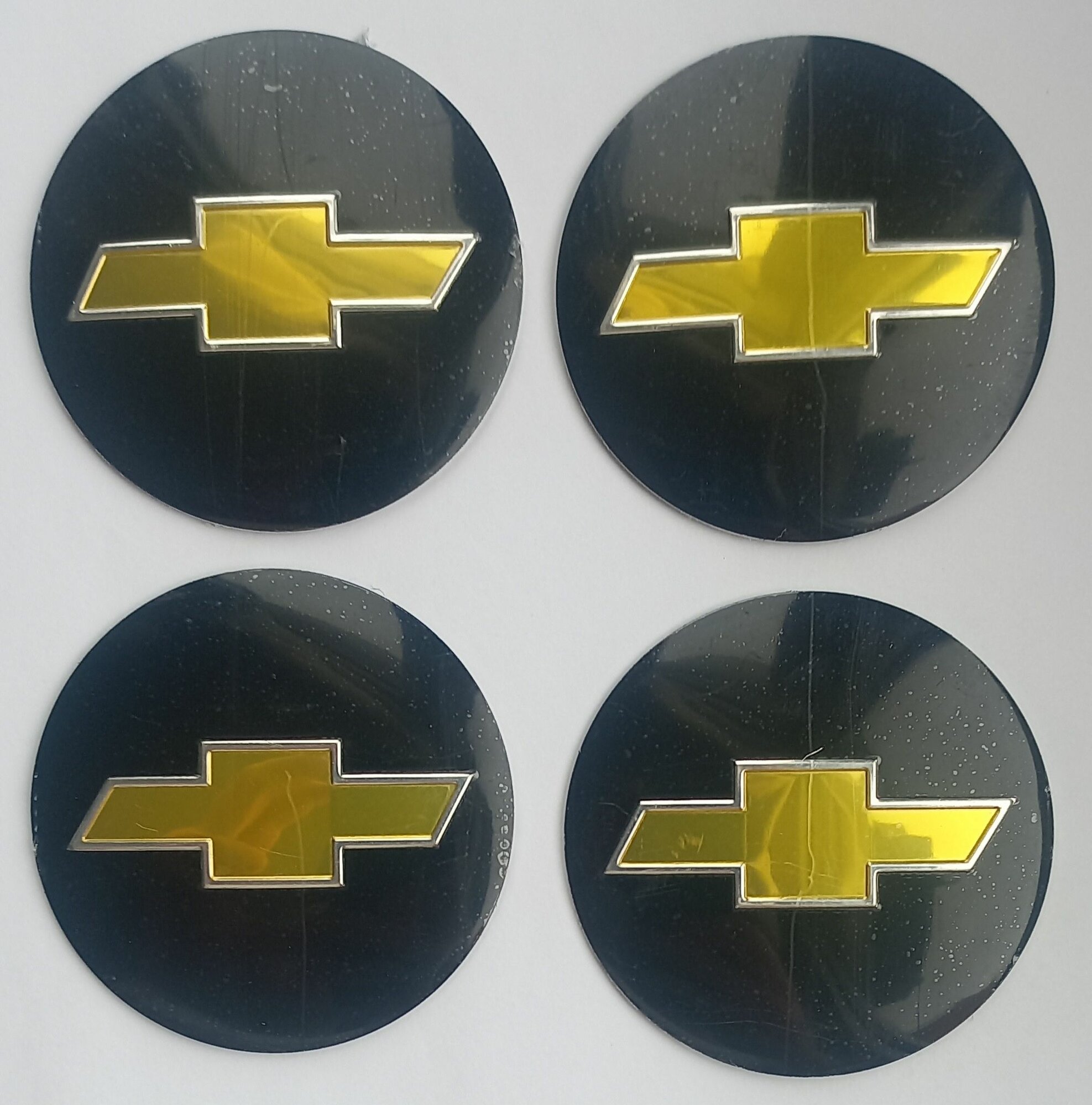 Наклейки Шевроле Chevrolet на диски и колпаки D 65 mm черные