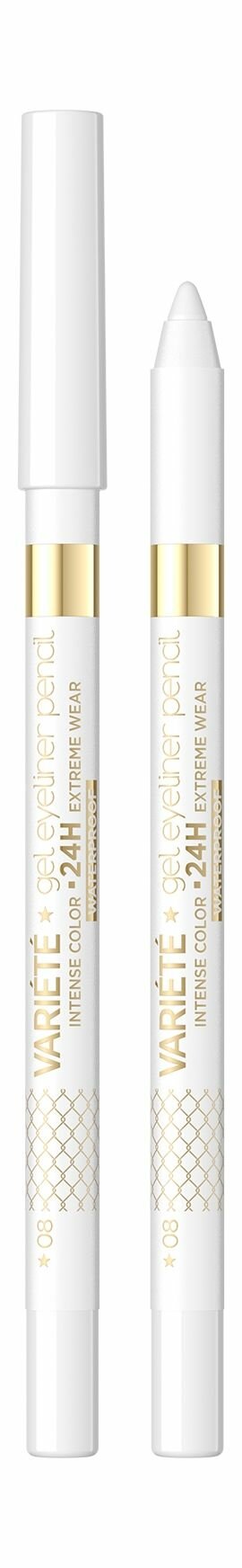 EVELINE Карандаш для глаз гелевый Variete Gel Eye Liner, 10 мл, 08 White