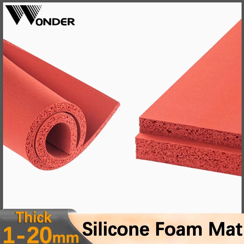 Красный силиконовый термоковрик Red Silicone Foam Mat 100x100x10mm