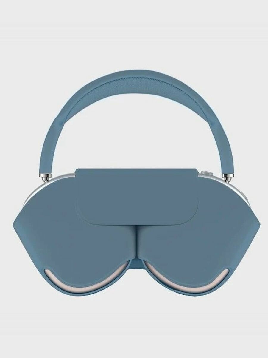 Чехол для AirPods Max, искусственная кожа, магнитное крепление, синий