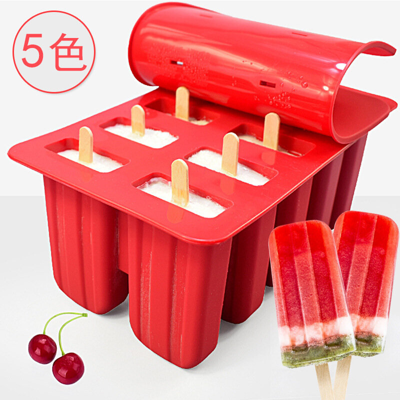 Кросс-бордерная внешняя торговля 10 даже мороженое силиконовый эскимо старый эскимо DIY мороженое палочка для мороженого деревянная палочка 1 щетка для чистки