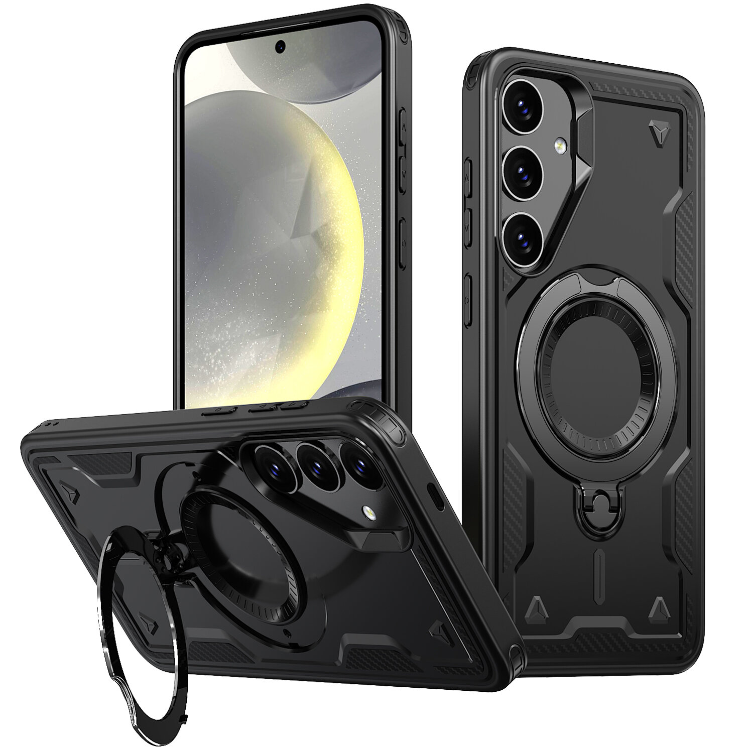 Чехол Magneto Case с кольцом для Samsung Galaxy S24 FE черный