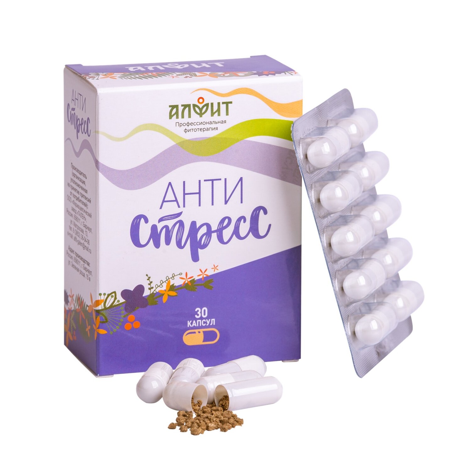 Антистресс для снятия раздражительности от бренда "Алфит", 60 капсул по 370 мг