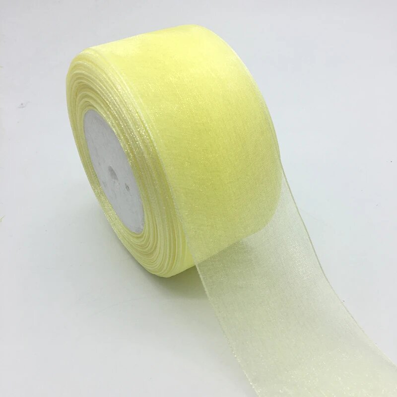 Лента органза RYFDBMauve 5 метров Светло-желтый, Yellow