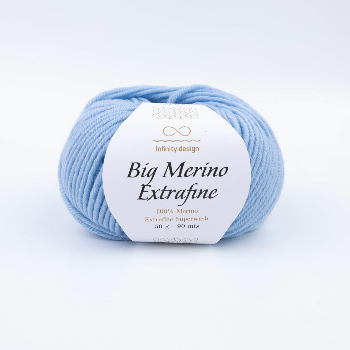 Пряжа для вязания Infinity Design Big Merino Extrafine (6511 Light Blue) 1 моток