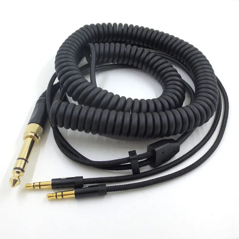 Сменный аудиокабель с двумя переходниками от 3,5 мм до 3,5 мм и 6,3 мм для наушников диаметром 7200 дюйма, D600, D9200, 5200 дюйма