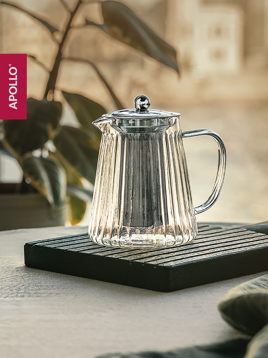 Чайник заварочный стеклянный Apollo "Costolette", объем 950 мл