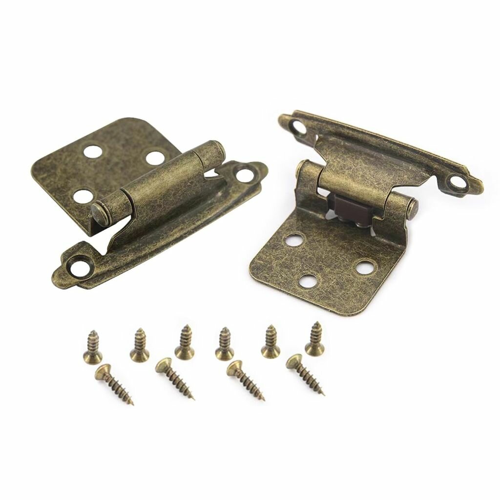 Дверная фурнитура, Самозакрывающиеся американские петли - патина, комплект из 2 штук