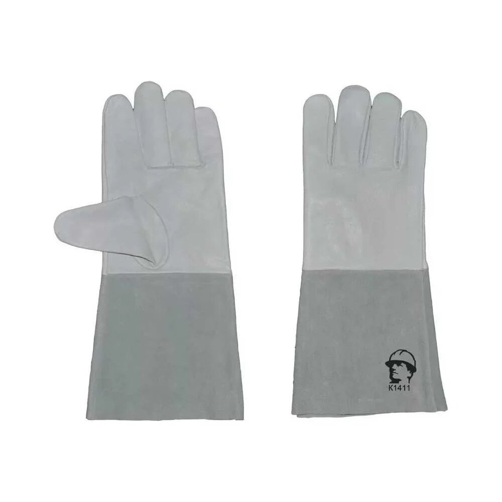 РосМарка Краги серые кожа/спилок для аргонодуговой сварки, 35 см (1411), размер 10,5 K1411