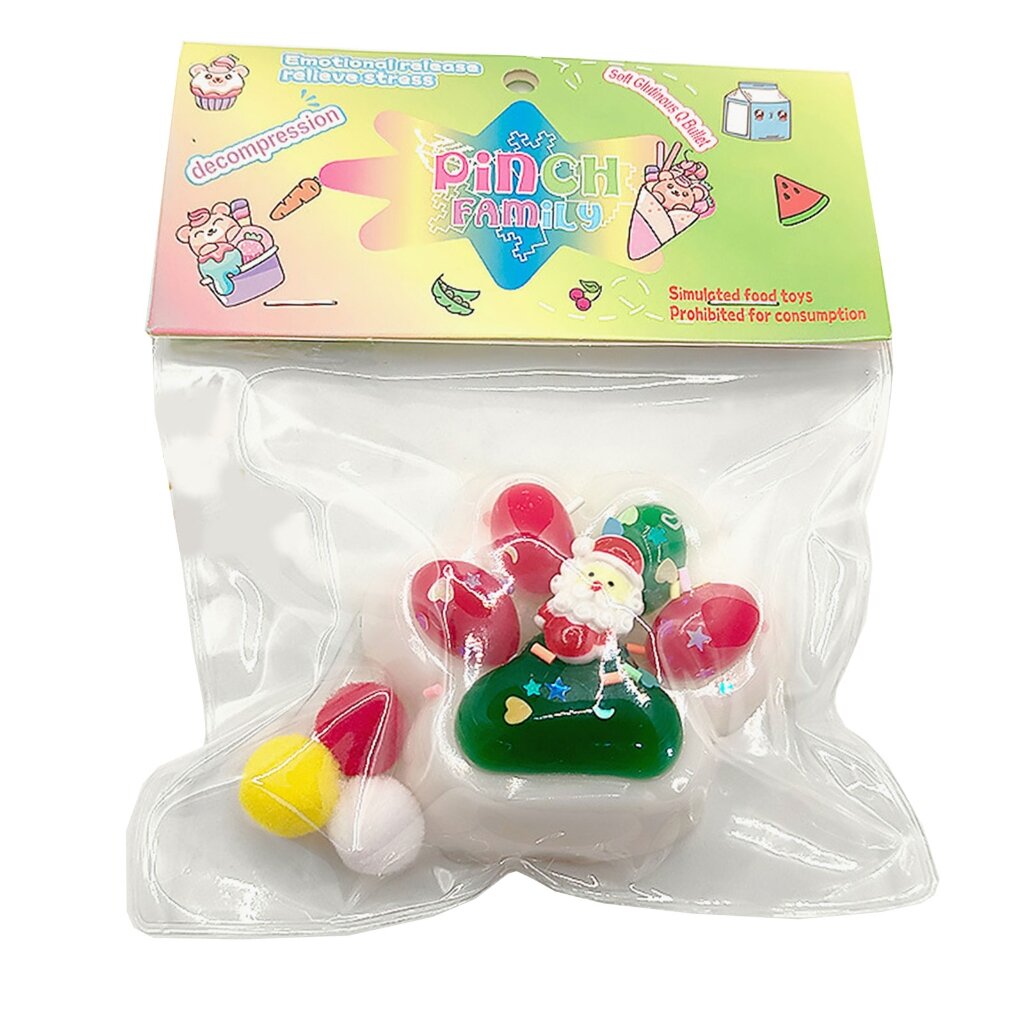 Модные рождественские кошачьи лапки, игрушка для снятия стресса, мягкие пластиковые цементные конструкции релаксации и уменьшения беспокойства