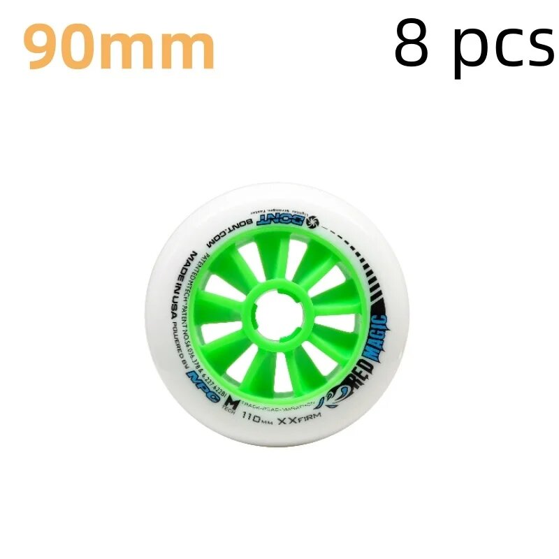 Super Worth MPC XXFirm Скоростные колеса для роликовых коньков 6/8 шт. Зеленый, 8 green white 90mm