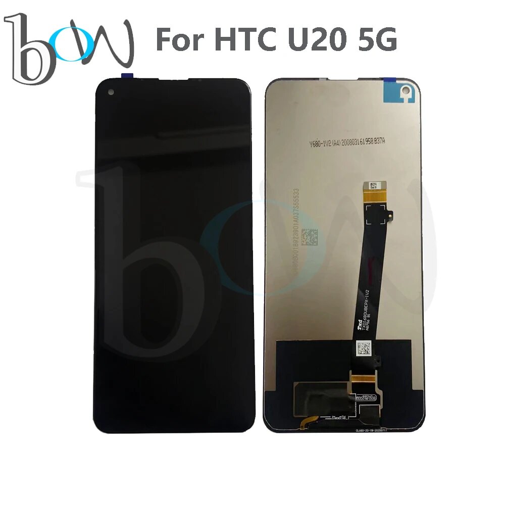 Для HTC U20 5G ЖК-дисплей, дигитайзер сенсорного экрана, стеклянная панель, датчик, полная сборка для HTC U20 5G, запасные части