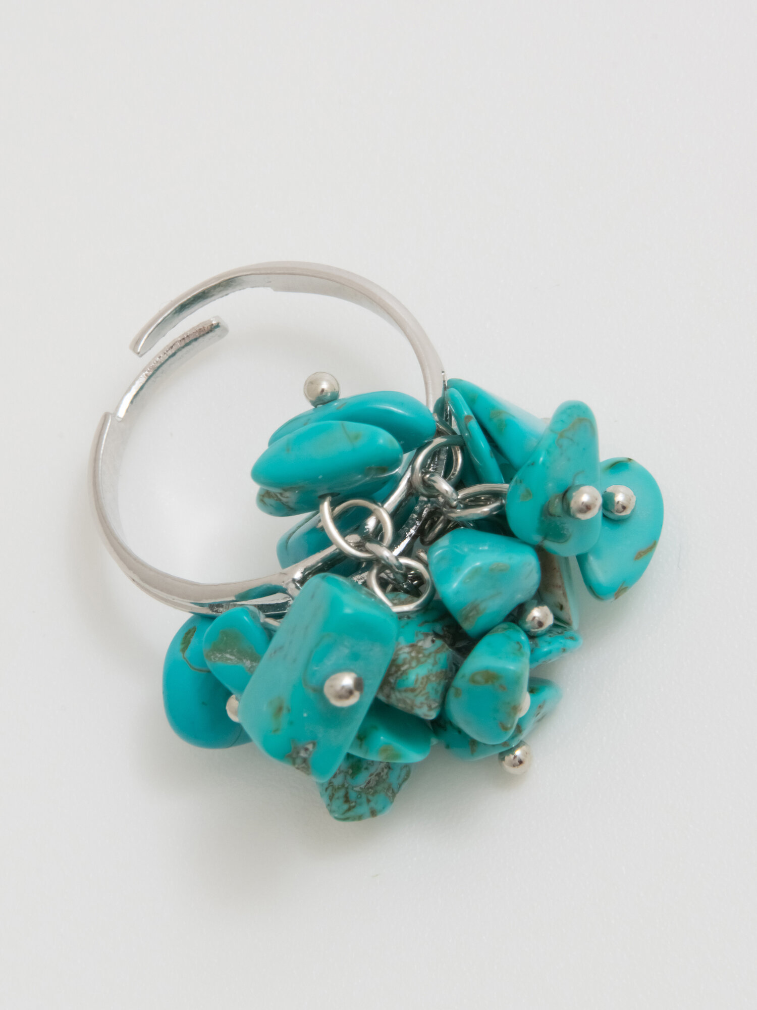 Кольцо, бирюза синтетическая