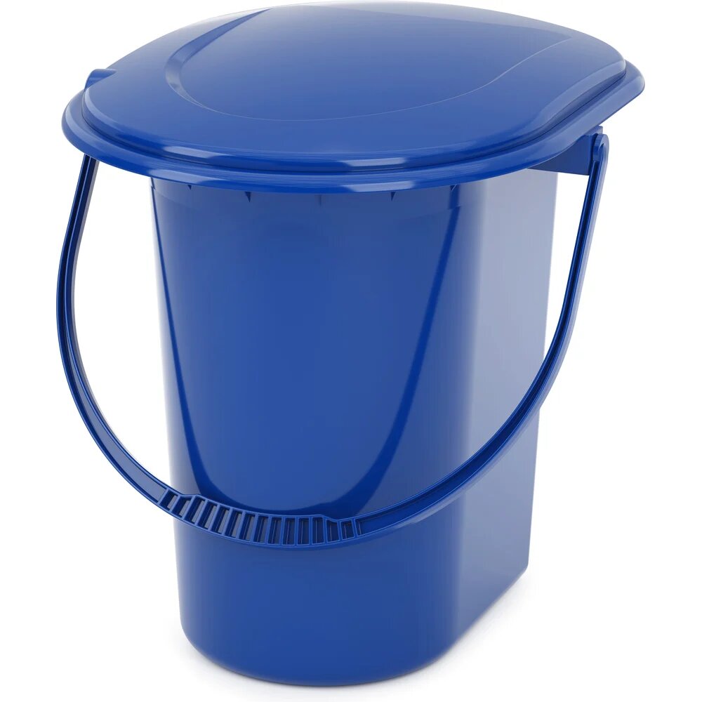 Ведро‑туалет ЗПИ Альтернатива голубой, стационарный бытовой вариант из прочного пластика, легко чистящийся и гигиеничный