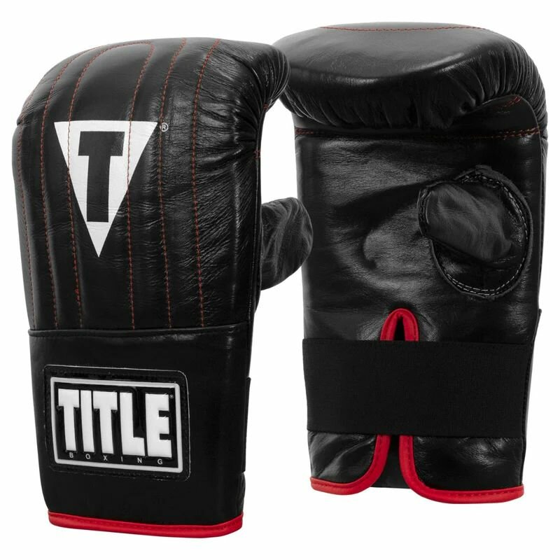 Перчатки снарядные TITLE Boxing Professional Old School Leather Bag Boxing Gloves 3.0, размер M, черные