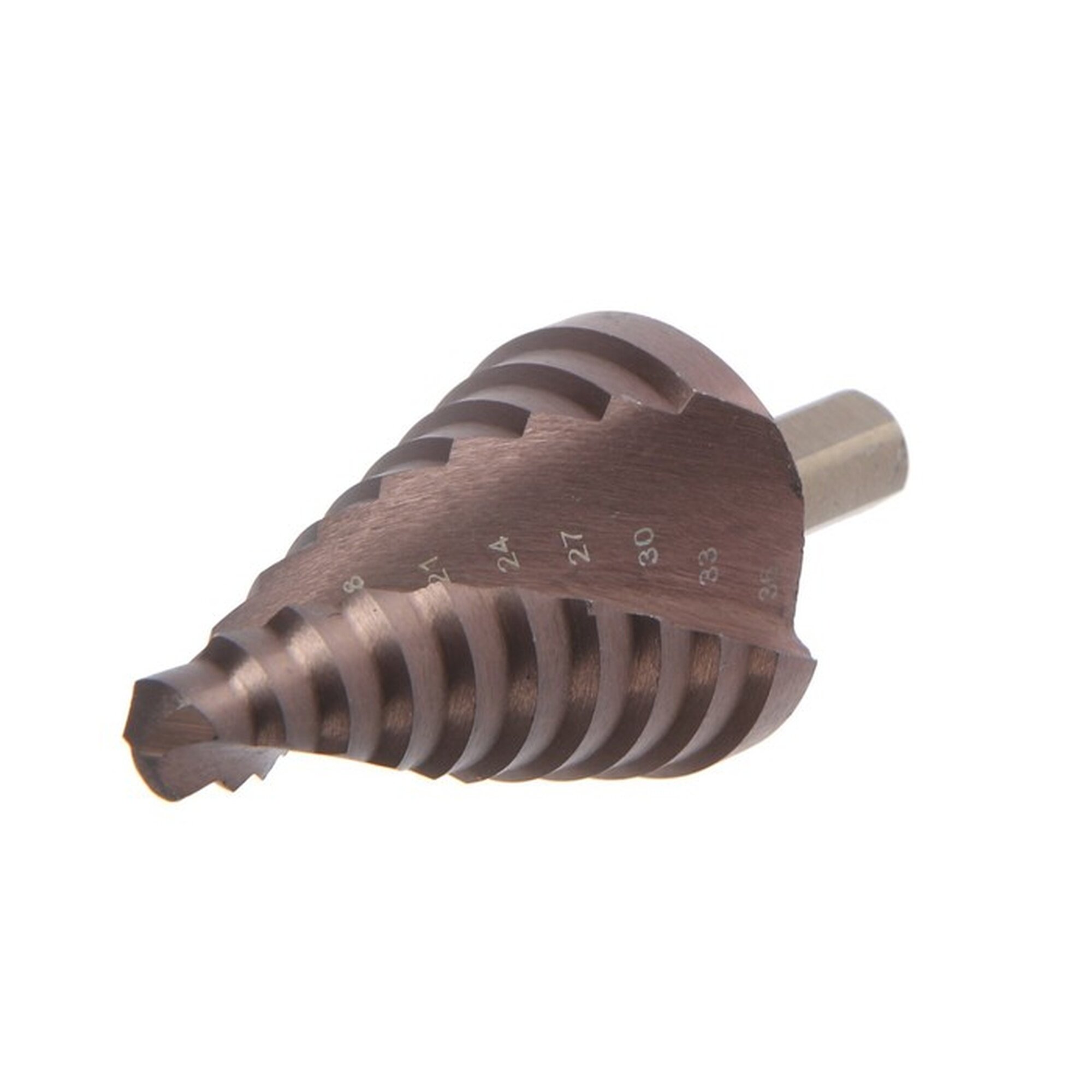 Сверло ступенчатое тундра профи, HSS-Co, спиральный профиль, трехгранный хвостовик, 9-36 мм