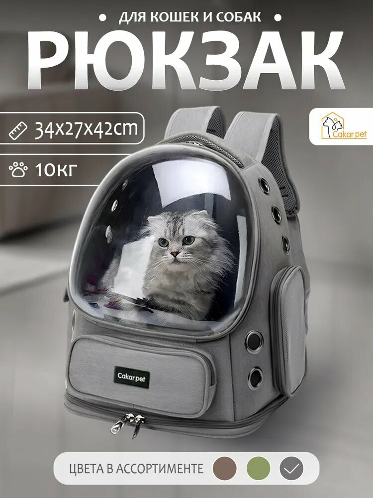 Рюкзак переноска для кошек и собак мелких пород, до 10 кг, подходит для кошек и собак,42x34x27cm