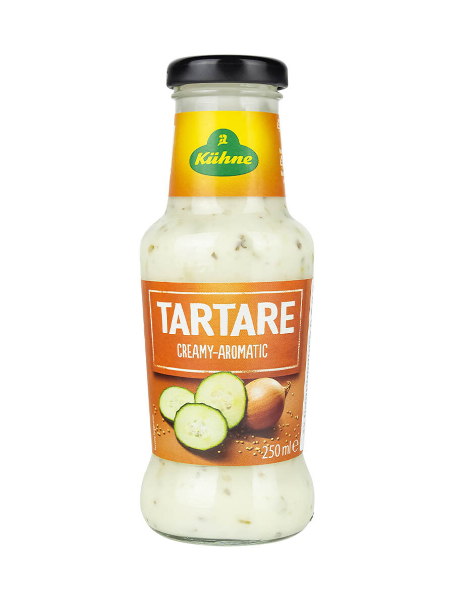 Соус салатный Тартар Kuhne Spicy sauce tartare с кусочками огурцов, 250мл