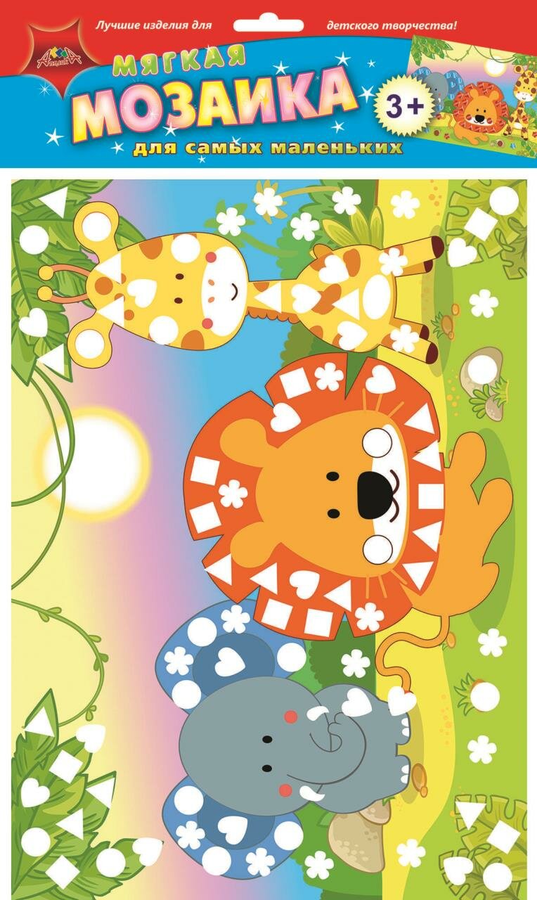 Набор для творчества мозаика веселые животные