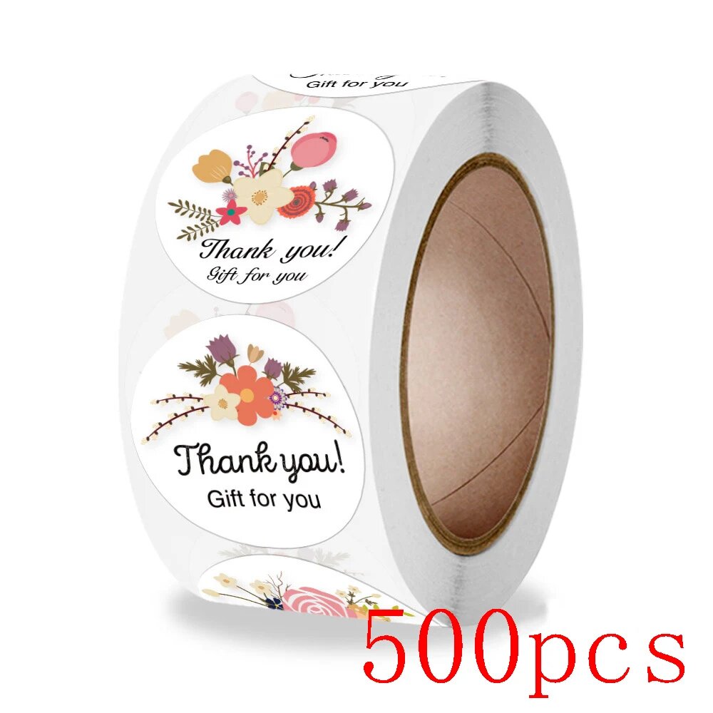 Круглые наклейки "Thank You" 1 дюйм 50-500 шт QY936-500pcs