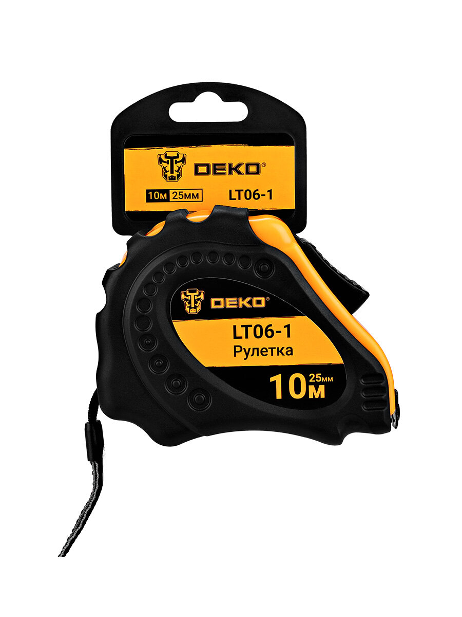 Рулетка DEKO LT06-1 10м*25мм с магнитным зацепом