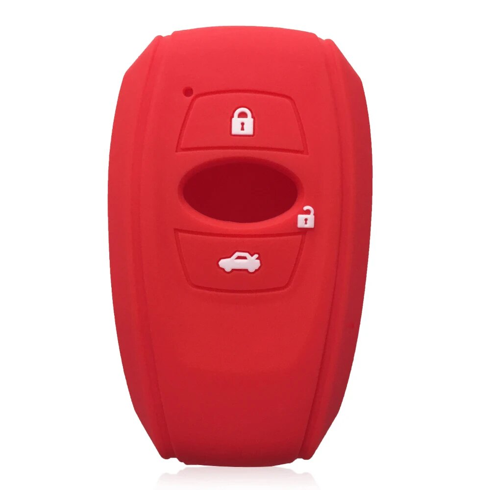 Силиконовый чехол-накладка Автомобильный Брелок дистанционного управления с ключом для Subaru Forester SV, BRZ, XV, наследие, держатель для ключей, чехол-накладка, защита для брелока 2020, 2019, 3 buttons red