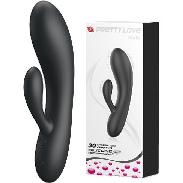 Baile Pretty Love Mat, черный Вибратор для стимуляции точки G и клитора