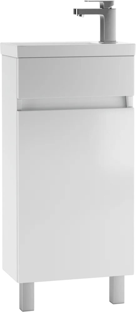 Тумба с раковиной Айсберг Норма 40 напольная, 1 дверца, белая