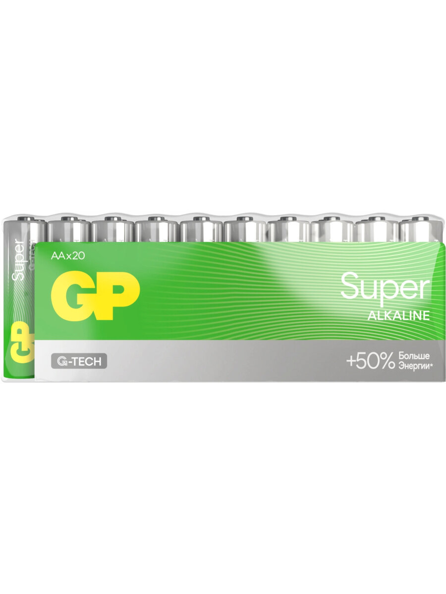 Батарея GP Super Alkaline 15AA21-2CRSWC20 AA (20шт) спайка