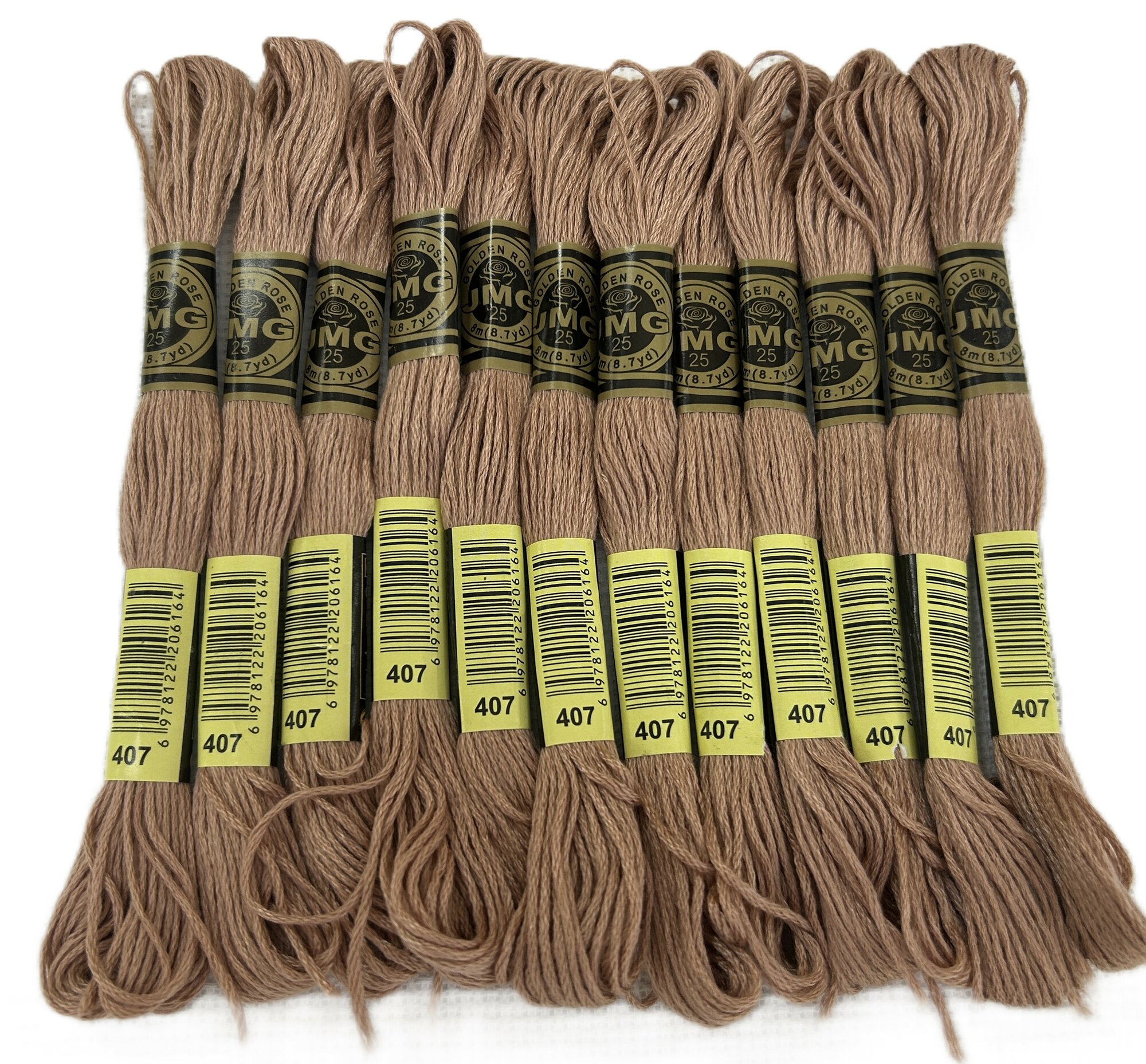 Нитки для вышивания JMC мулине (150-3866) 100% полиэфир 12 штук x 8 м