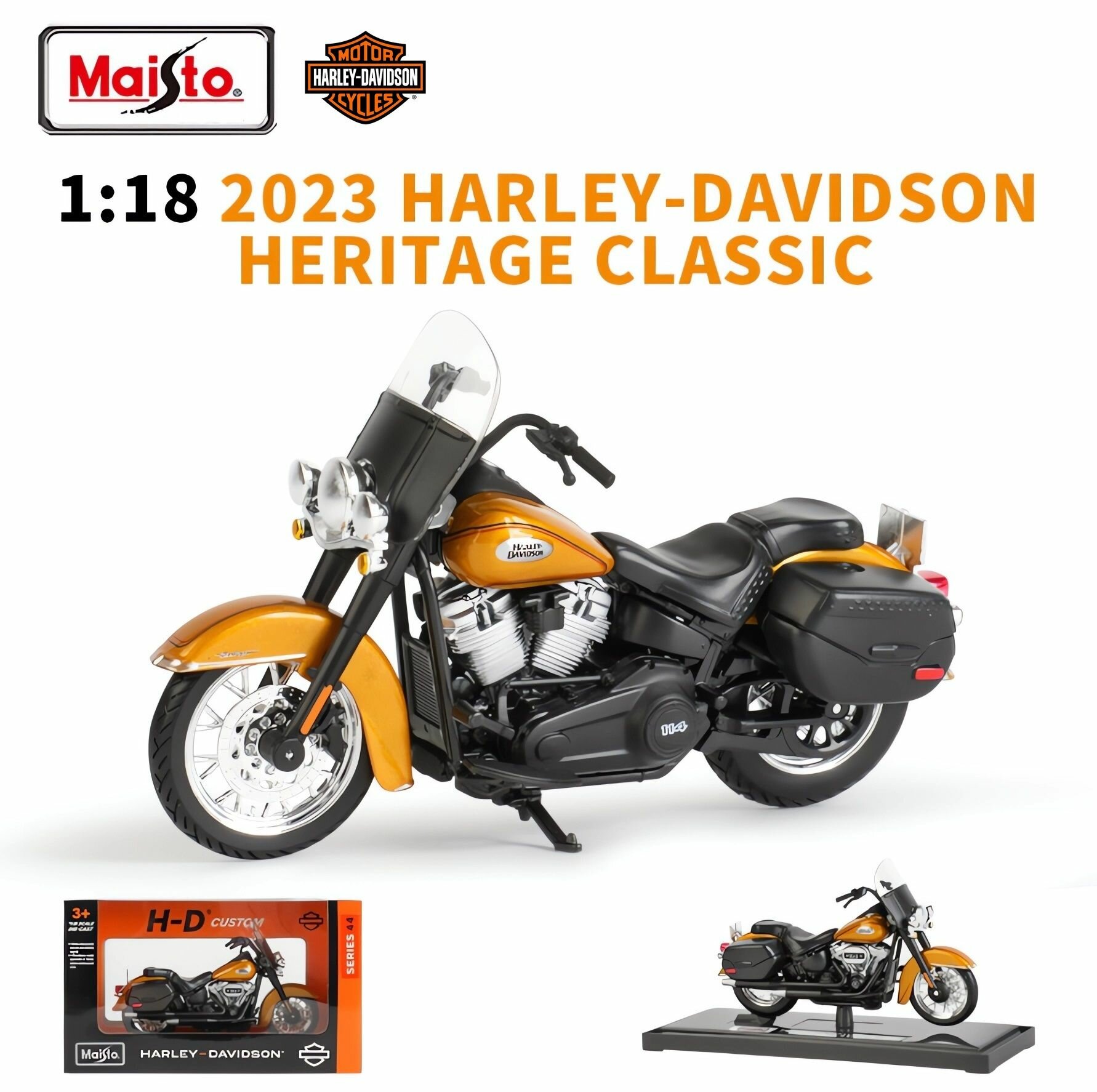 Коллекционная модель мотоцикла "Maisto". 2023 Harley-Davidson Heritage Classic (Масштаб 1:18)