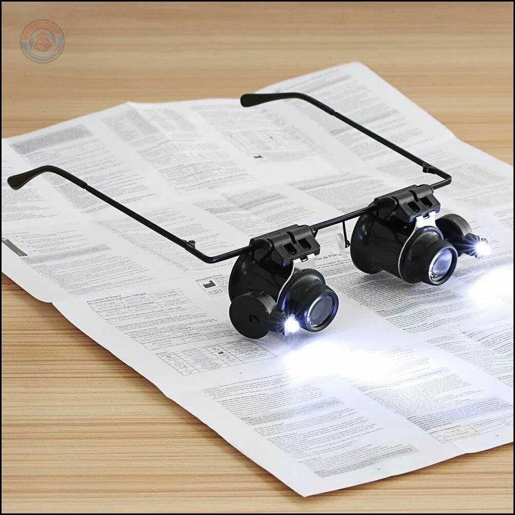 20-кратная складная лупа с LED-подсветкой, карманная ювелирная лупа для часов, монет, марок и мелких деталей