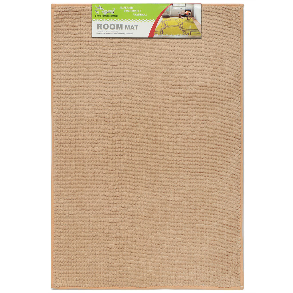 Коврик для ванной Макарон Y3-677, антискользящий, полиэстер, 60х90 см, бежевый