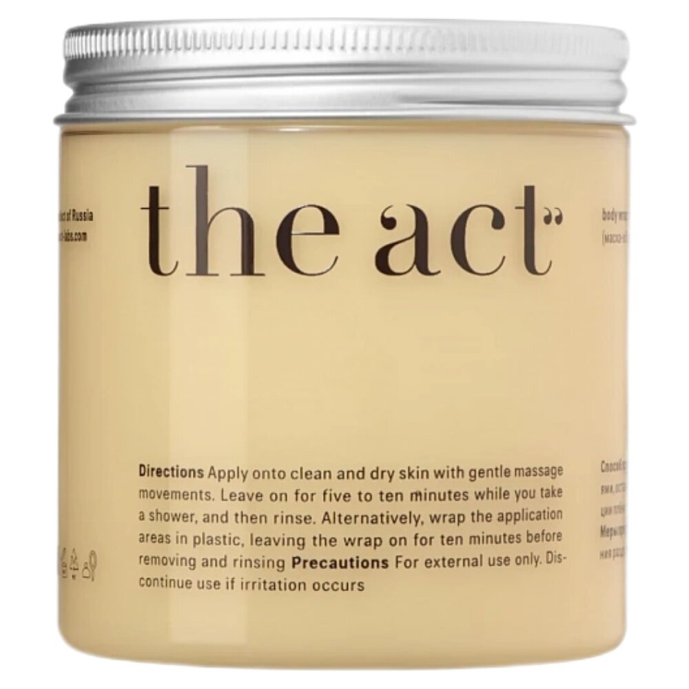 Моделирующая маска-обертывание The Act, для тела с планктоном и камфорой, 250г